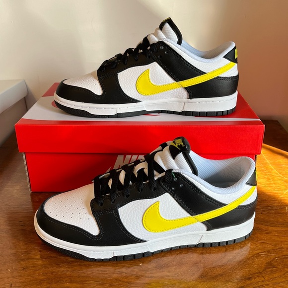 Nike | Shoes | Nike Womens Dunk Low Black And Yellow | Poshmark